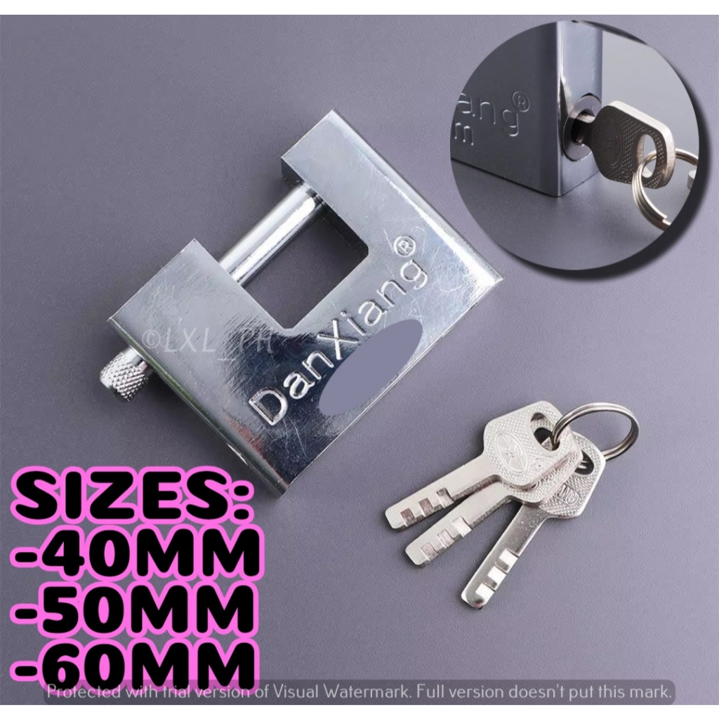 2006 1PCS Rectangular Padlock Horizontally Unlocked, with 3 Keys ...