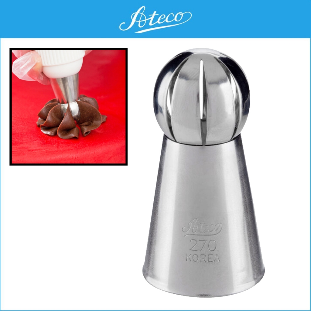 Ateco 270 Russian Ball Tip Piping Tip Stainless Steel Icing Tip ( 1pc ...