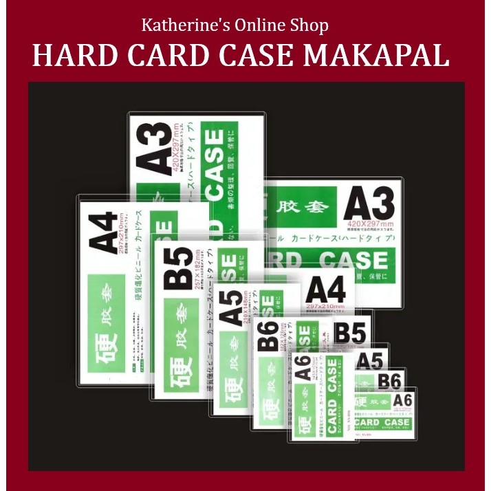 HARD CARD CASE ID Makapal Id Holder A6/A5/A4 | Shopee Philippines