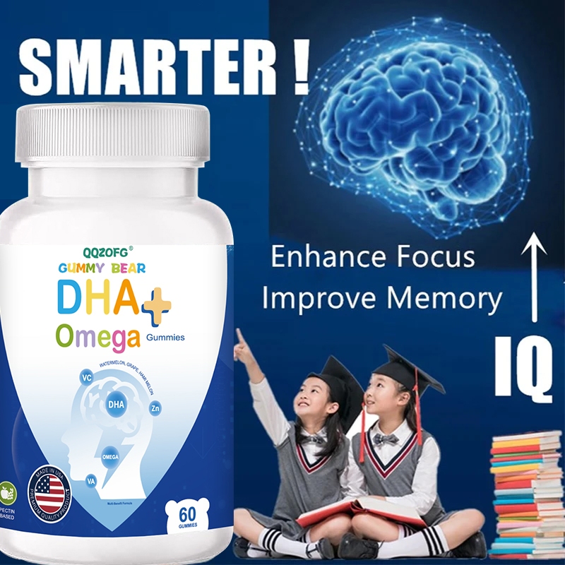 OMEGA + DHA for Kids Gummies Zinc Probiotics for Brain Development ...