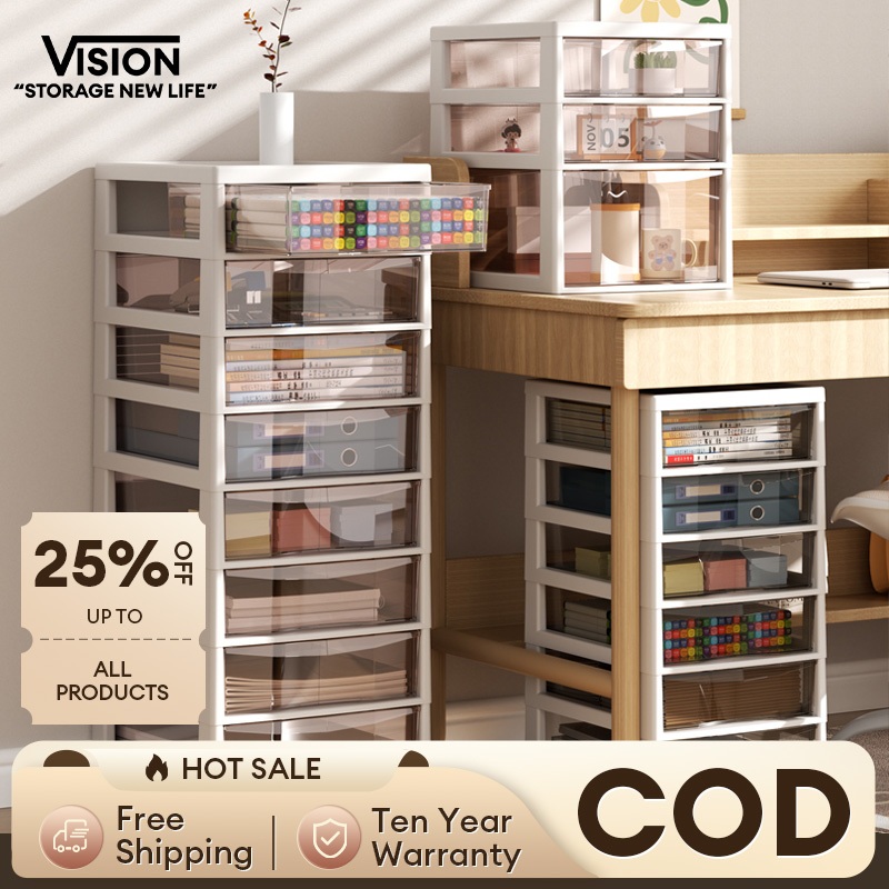 Vision File Storage Cabinet Desk Office Drawer Desktop Book Paper ...