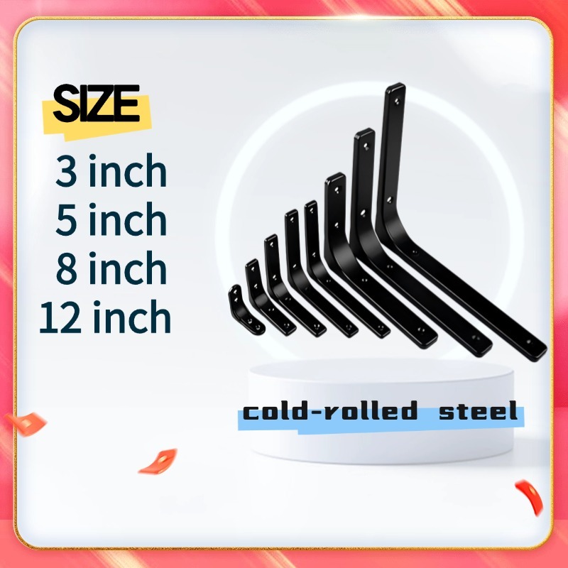（2 PCS）Wall Bracket Heavy Duty New Type Elbow Shelf Bracket L-Bar High ...