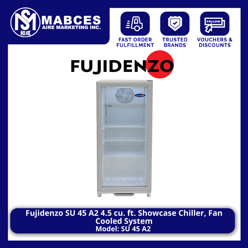 Fujidenzo SU 45 A2 4.5 cu. ft. Showcase Chiller, Fan Cooled System ...