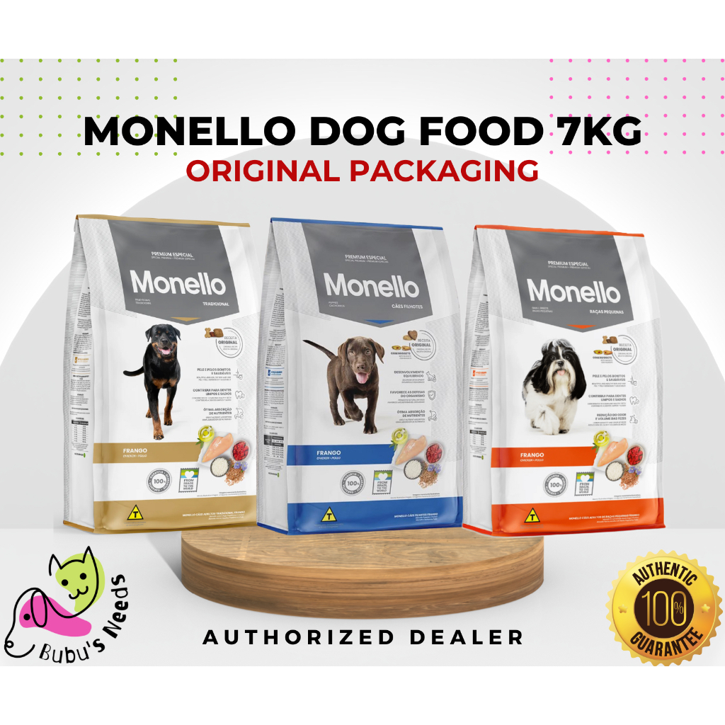 MONELLO DOG FOOD DRY SMALL BREED ADULT PUPPY 7KG CHICKEN BEEF | Shopee ...