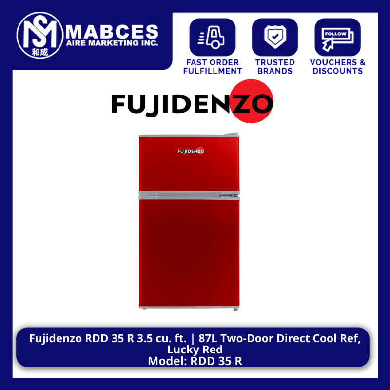 Fujidenzo RDD 35 R 3.5 cu. ft. | 87L Two-Door Direct Cool Ref, Lucky ...