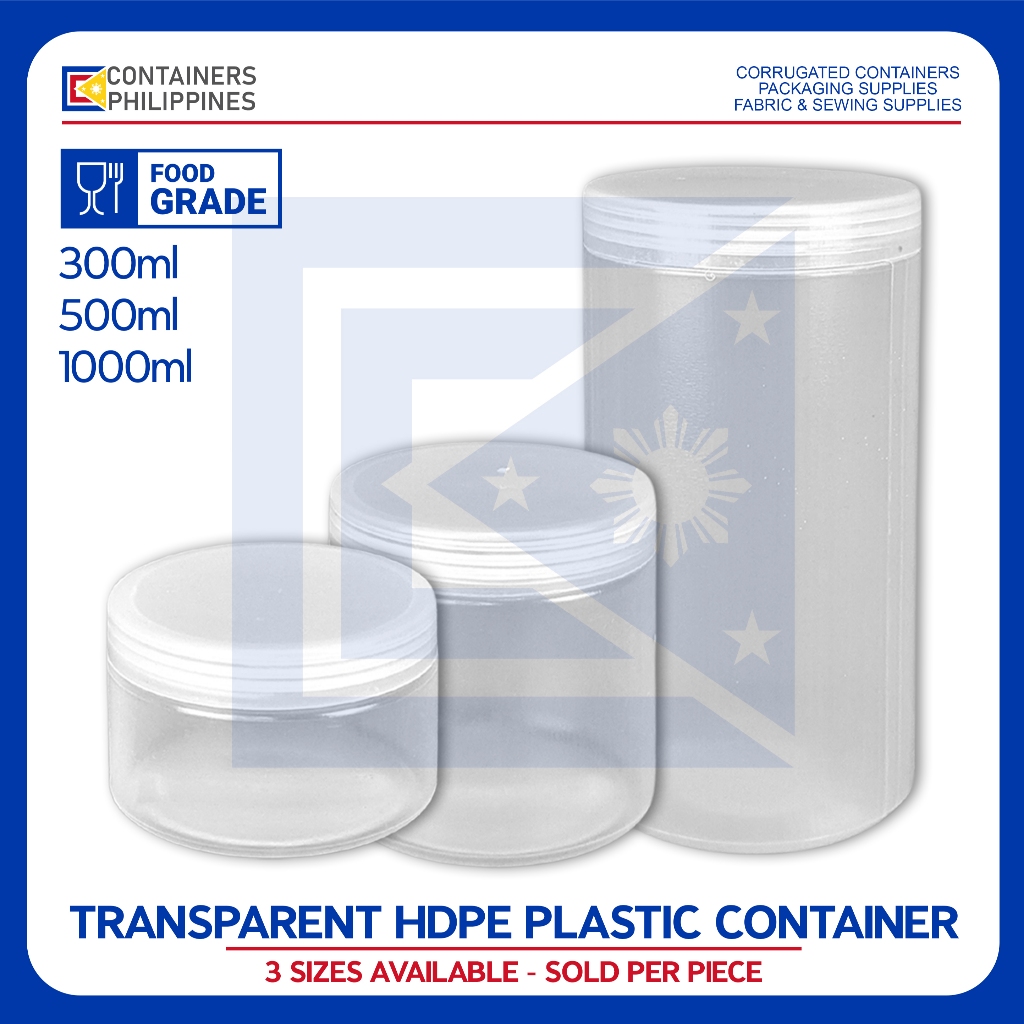 CONTAINERS.PH HDPE Plastic Container Canister Transparent Canister ...