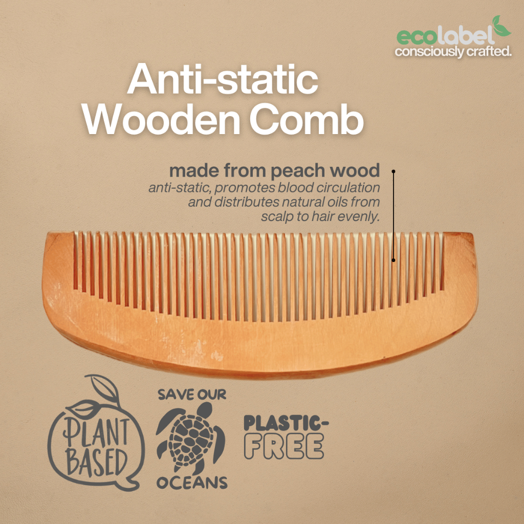Eco-Friendly Anti-static Wooden Comb moon shape 100% Biodegradable ...