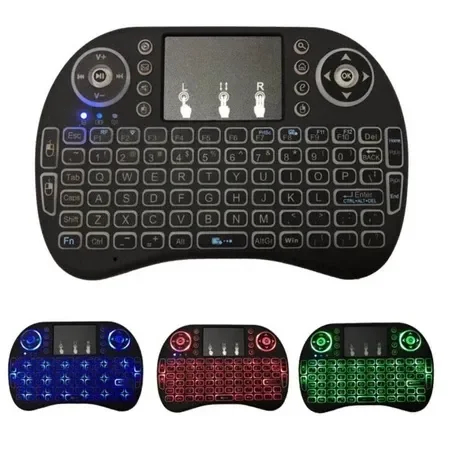 I8 Wireless Mini Keyboard 2.4ghz 3 Color Backlight Bluetooth Touchpad ...