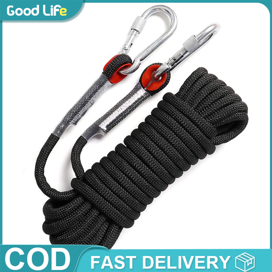 Black Static Utility Rope Safety Rope Climbing Rappelling Rescue Escape ...