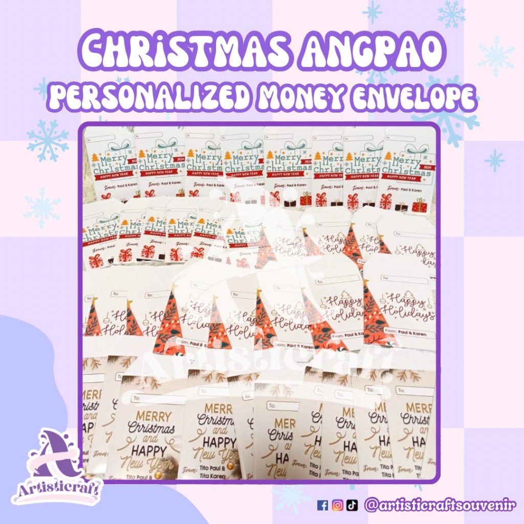 Witty Christmas Angpao | Money Envelope | Personalized 10pcs - PART 3 ...