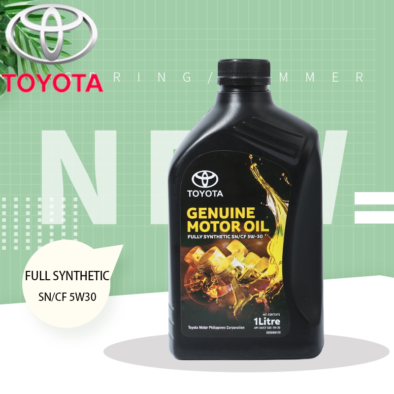 JAPAN Toyota Genuine Motor Oil 1L SN/CF 5W-30 Fully Synthetic Gasoline or Diesel Engine Oil ...
