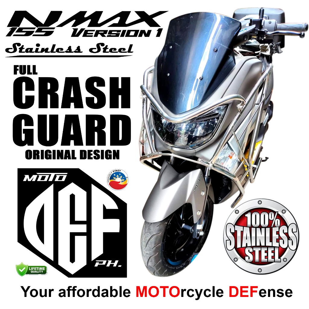 ⭐️NMAX VERSION 1 FULL & HALF ARMOR CRASH GUARD STAINLESS STEEL FOR NMAX ...