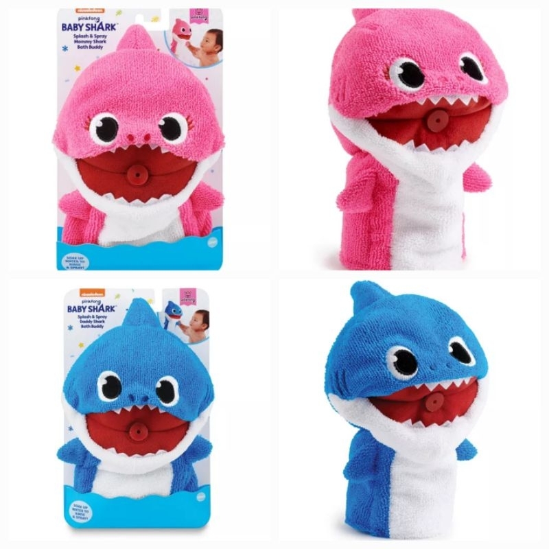 Pinkfong Official Baby Shark Scrub and Spray Bath BuddyMommy Shark ...