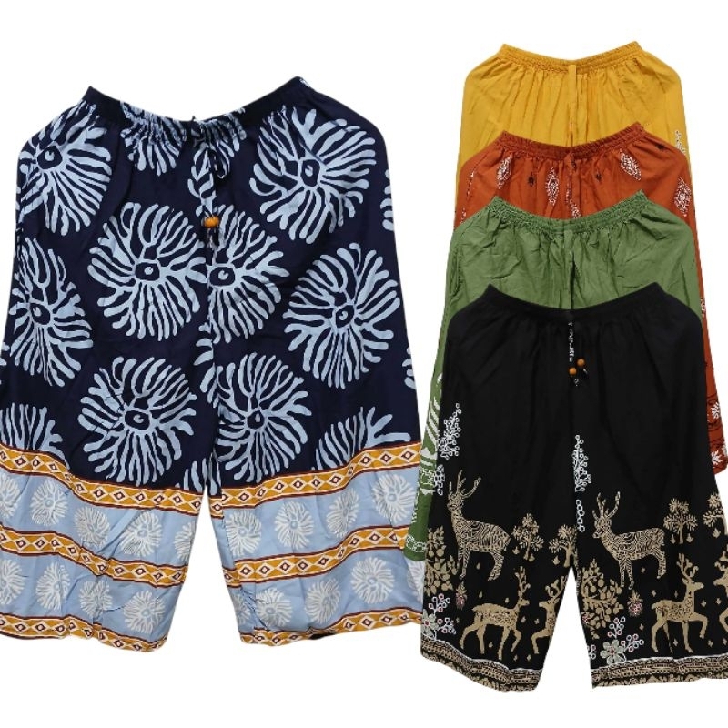 Challis Comfy Boho Squarepants Senepa Print fit up to XL | Shopee ...