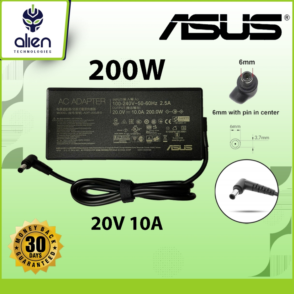 200W ASUS 20V 10A Laptop Charger For ASUS ROG Zephyrus G15 GA503 Strix ...