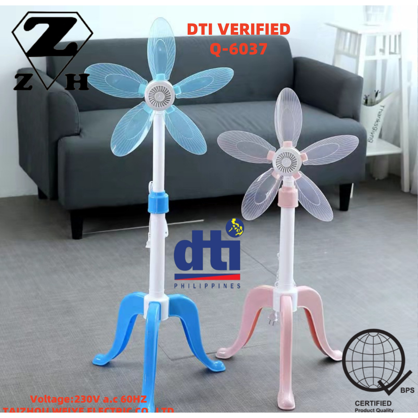 ZH 5 Blades Stand Fan Portable Standfan Foldable Floor Fan Electricfan ...