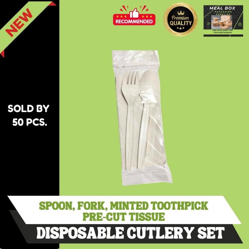 Spoon, Fork, Minted Toothpick, Pre-Cut Tissue by 50's | Shopee Philippines