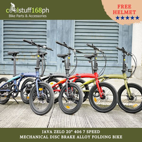 CS168ph JAVA Zelo 20" (406) 7 Speed Mechanical Disc Brake Folding Bikes ...