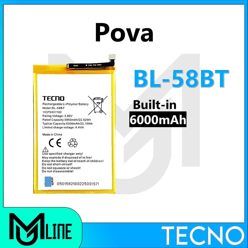 Tecno Pova MZ-TECNO BL-58BT LD7 LD7J | Shopee Philippines