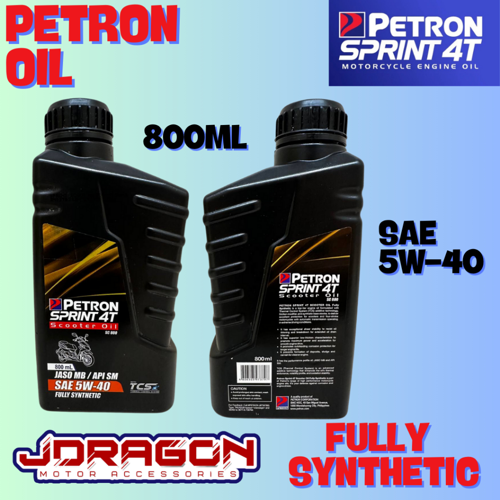 PETRON SPRINT 4T SCOOTER OIL (FULLY SYNTHETIC) (800ML) | Shopee Philippines