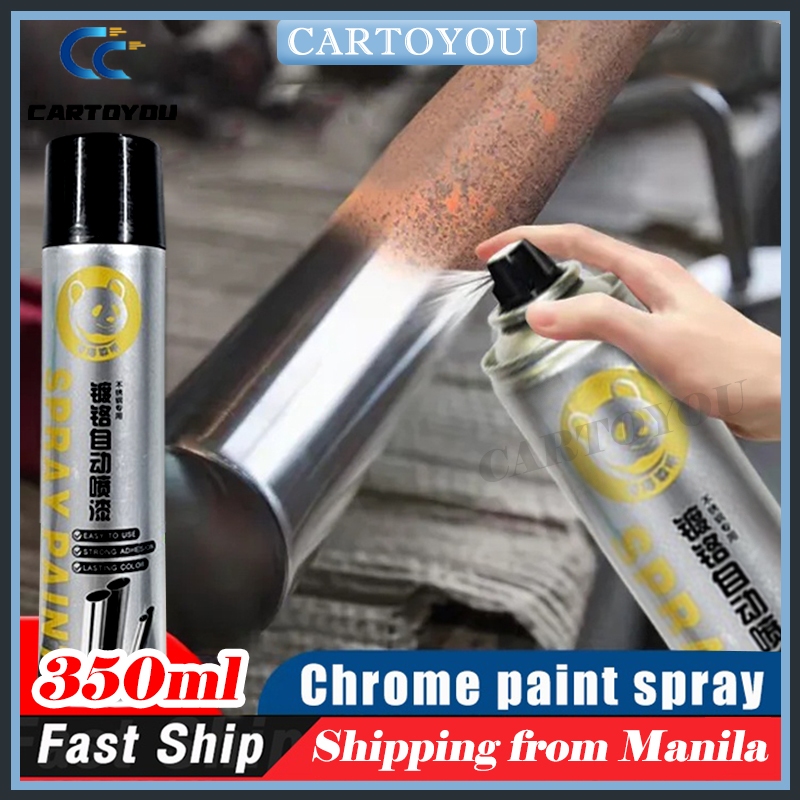 10 years No Rust Chrome paint spray Cartridges With Chrome Plated Steel Wheel Silver Spray Paint ...