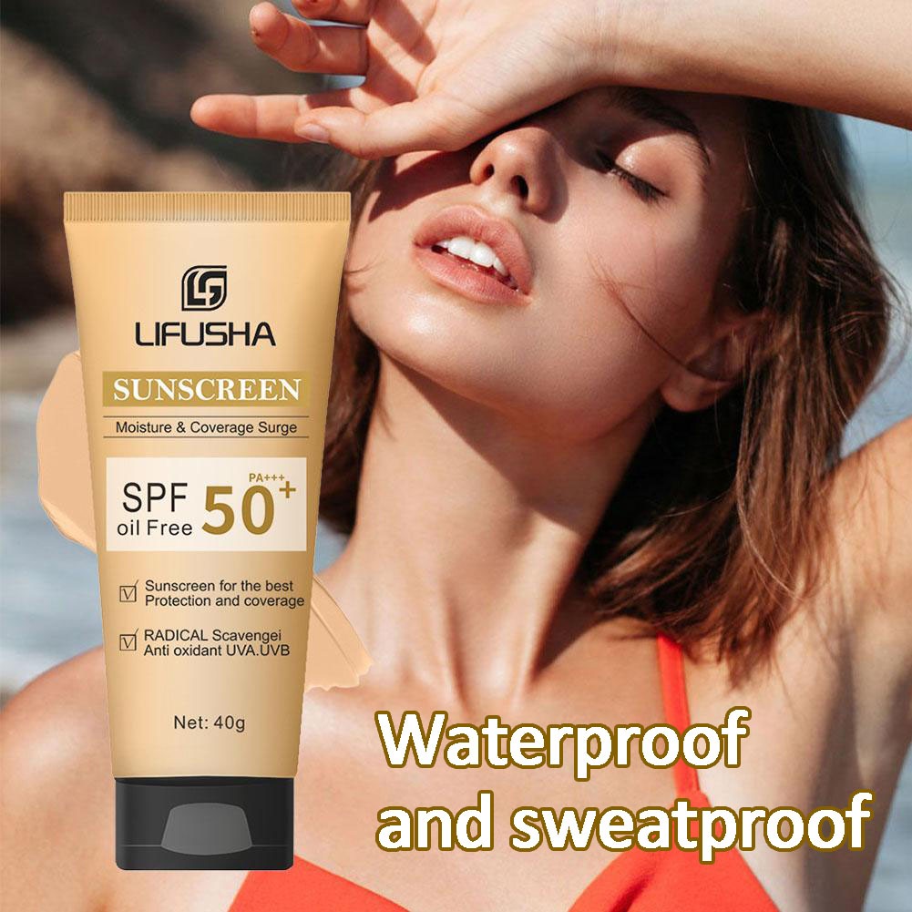 LIFUSHA Facial Body Sunscreen White Brightening SPF50+ PA+++ UVA UVB ...
