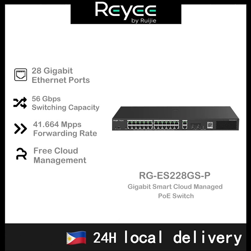 Ruijie-Reyee RG-ES228GS-P 28-Port Gigabit Smart Cloud Managed PoE ...