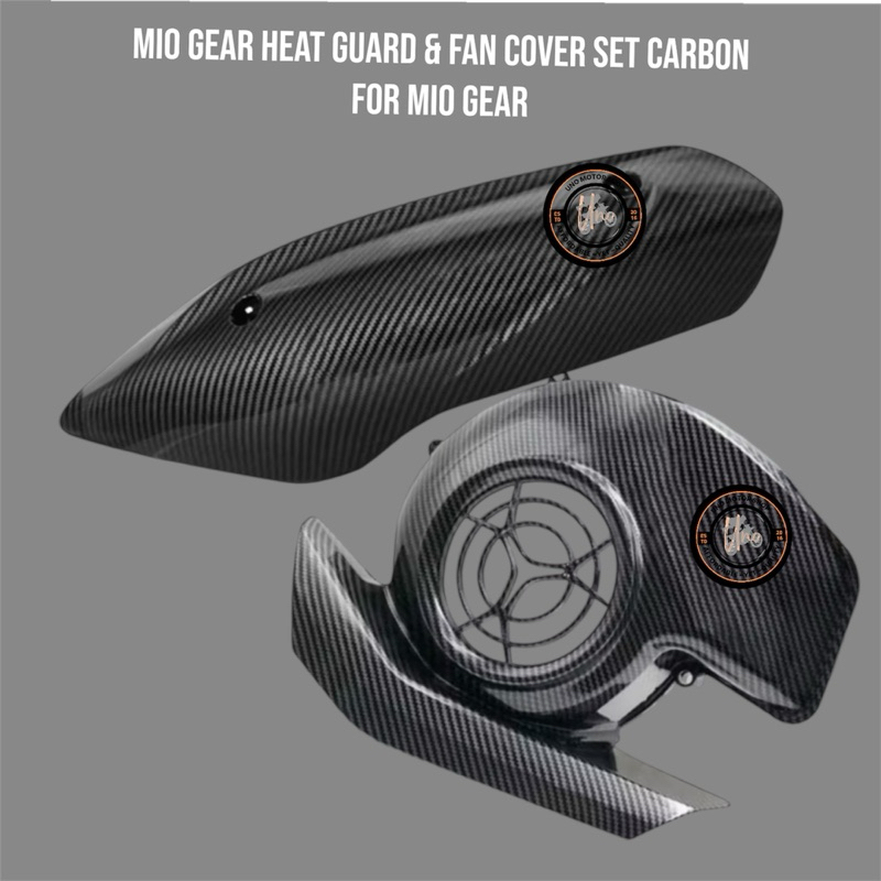 HEAT GUARD AND FAN COVER (CARBON) FOR MIO GEAR AND FAZZIO | Shopee ...