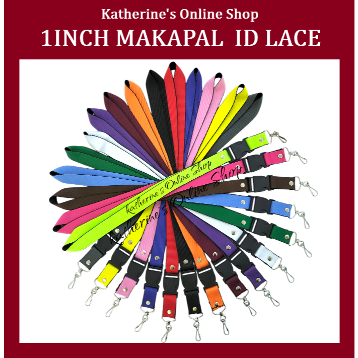 1-INCH MAKAPAL ID School Office ID Lace with S Hook Lanyard Plain ...