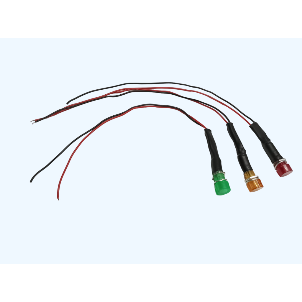 PILOT BULB 12V CIRCLE HEAD 10mm 2-PIN with WIRE (1-PC per ORDER ...