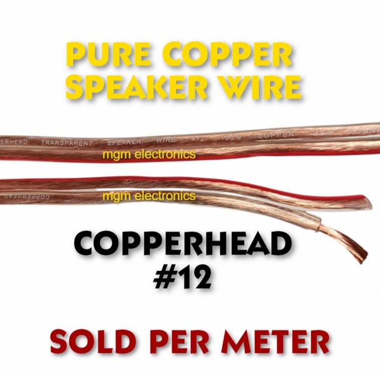 1METER ALPA/Copperhead Speaker Wire 100% Copper #22, 18, 16, 14, 12 ...
