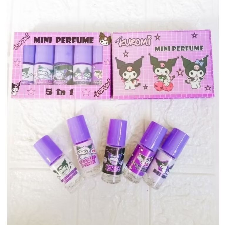 MINI ROLL ON 5 in 1 KUROMI PERFUME 5PCS (5ML) BEST GIFT IDEA 20% OILBASED | Shopee Philippines