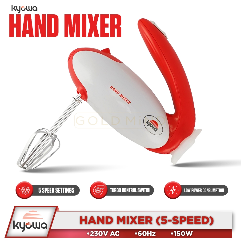 Kyowa Mixer 5-Speed Hand Mixer w/ Turbo Control Switch 150W | Shopee ...