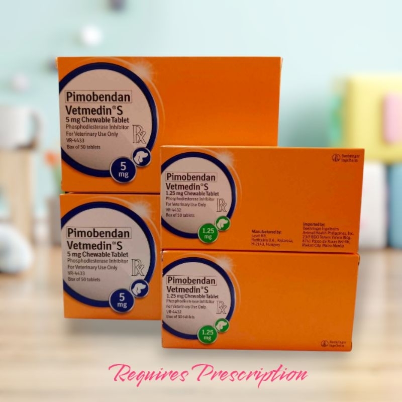 Pimobendan Vetmedin S (Chewable Tablet 1.25mg and 5mg) per tablet ...