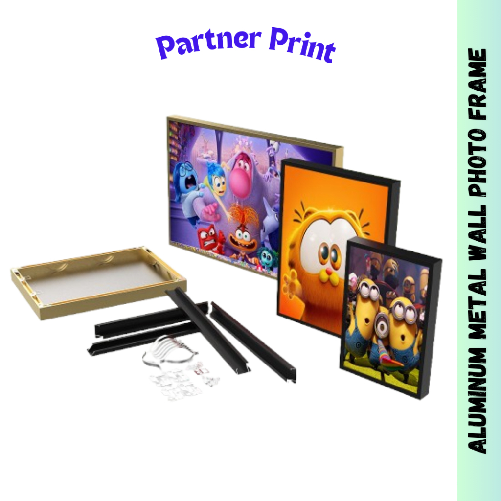 Aluminum Metal Wall Photo Picture Frame A2 A3 A4 BLACK & GOLD | Shopee ...