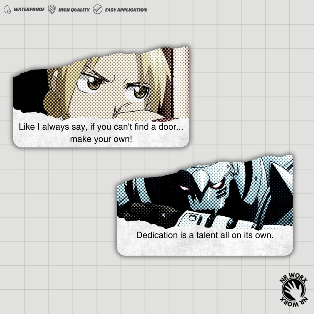 Anime Quotes FMA Fullmetal Alchemist Elric Brothers Laminated Vinyl ...