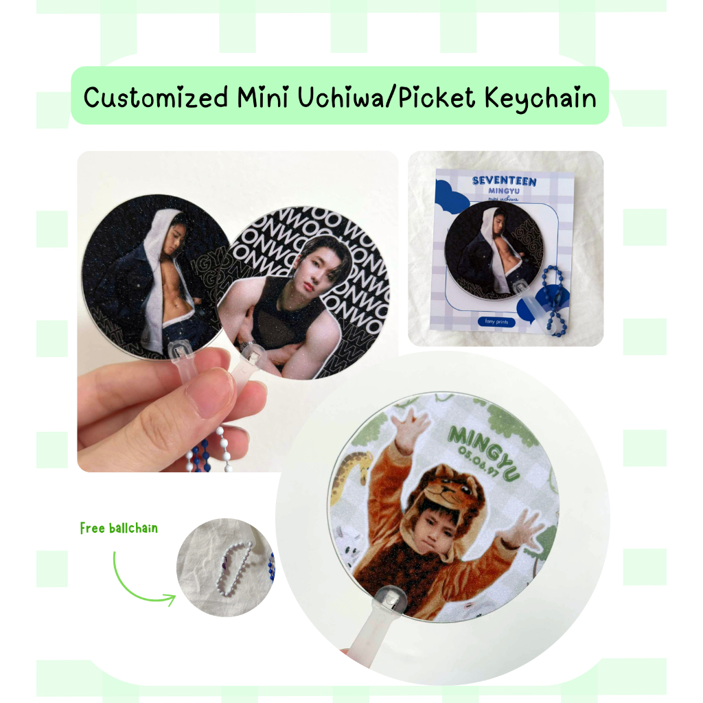 Customized Mini Uchiwa/Picket Mini Fan Keychains | Shopee Philippines
