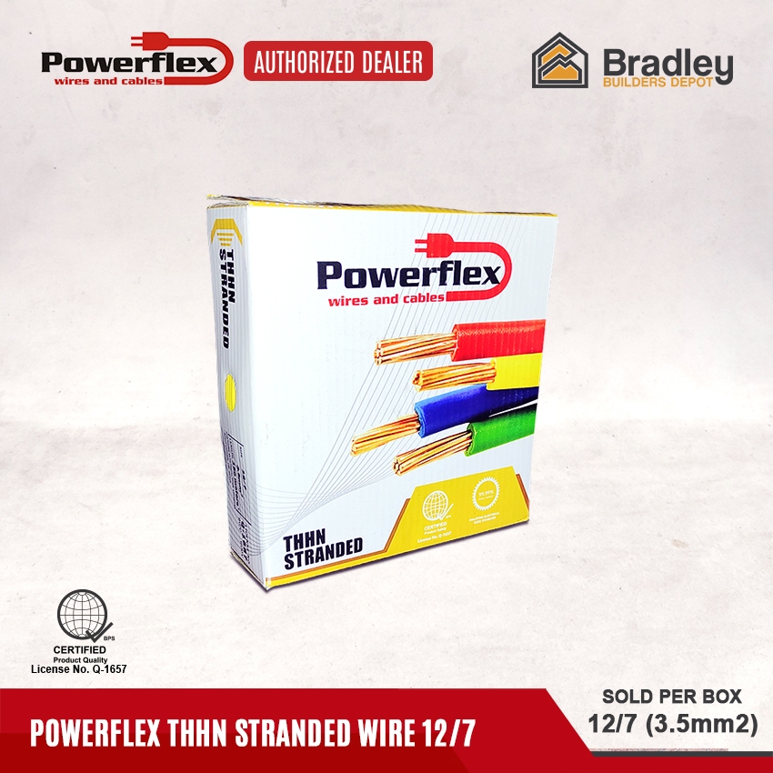 Original Powerflex THHN Stranded Electrical Wire 12/7 (3.5mm2) | Shopee ...