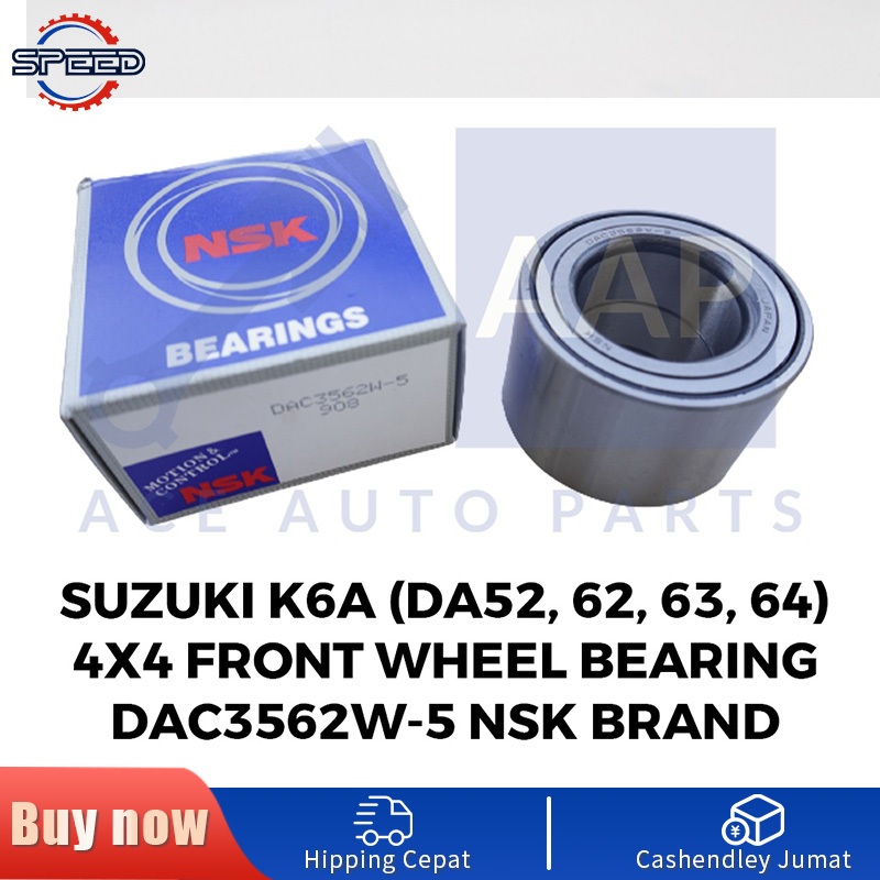 Suzuki K6A 4X4 Front Wheel Bearing DA52 DA62 DA63T DA64V DA64W DA16 ...