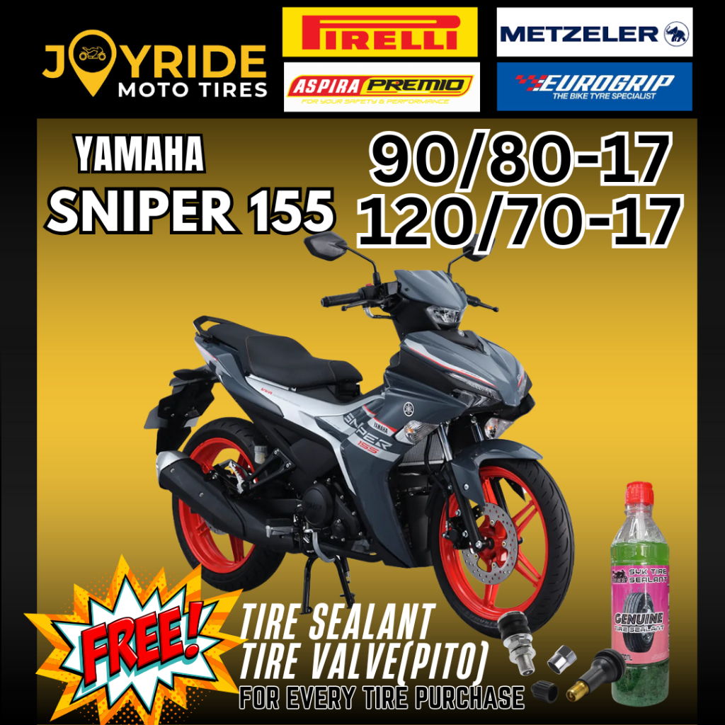 YAMAHA SNIPER 155 for 90/80-17 & 120/70-17 tubeless (PIRELLI,ASPIRA ...