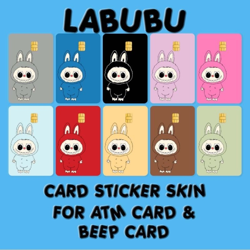 Labubu Card Skins Sticker (for ATM CARD, BEEP CARD, LOYALTY CARD ...