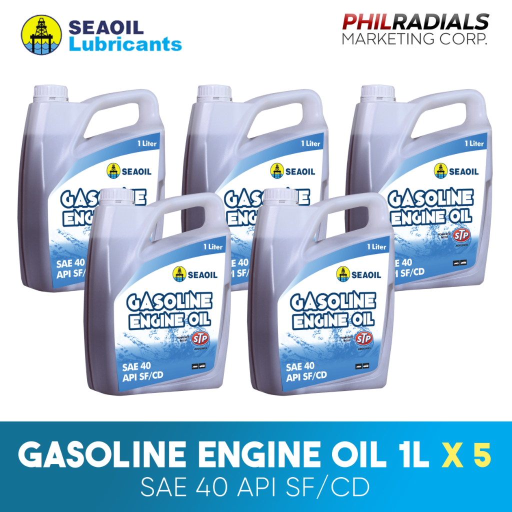Seaoil Gasoline Engine Oil SAE40 1L SETS OF 5 PCS. | Shopee Philippines