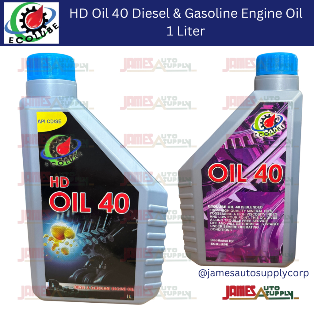 Ecolube HD Oil 40 Diesel & Gasoline Engine Oil 1 Liter | Shopee Philippines