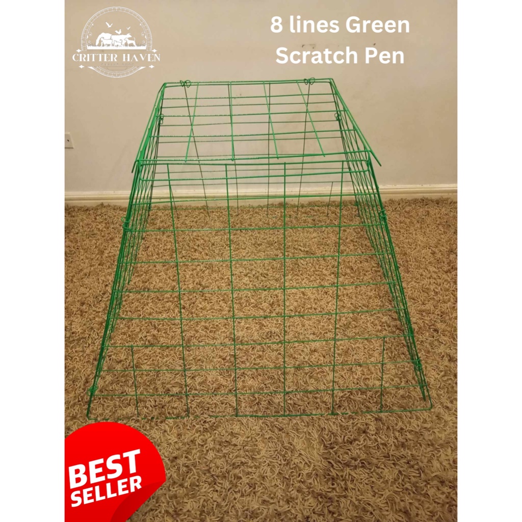 Scratch Pen Green 8 Lines / Game fowl/ Cock cage / Kulungan ng manok ...