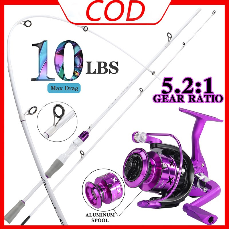 Sougayilang Spinning Fishing Rod 5.2:1 Gear Ratio Reel Original Set (1 ...