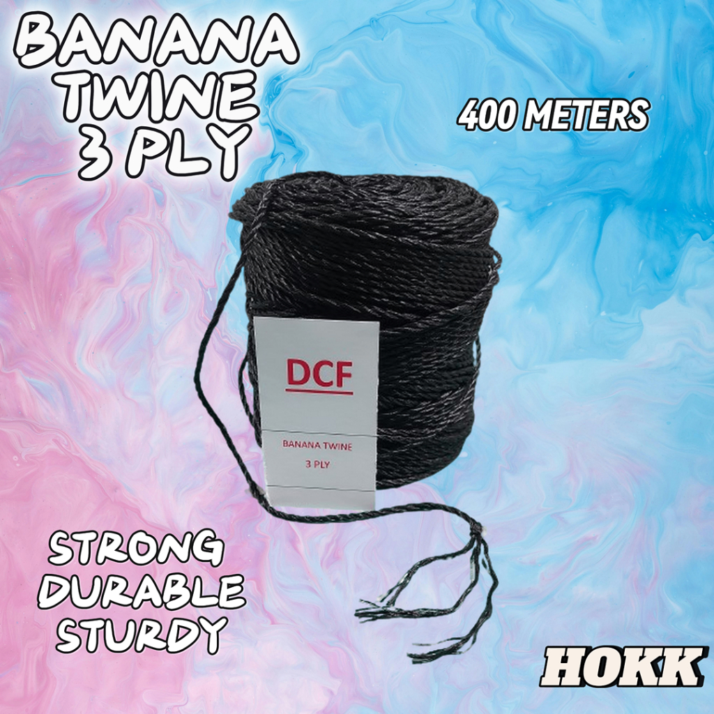 BLACK 3 PLY /3 PLY-5 BANANA TWINE ROPE (400 Meters) | Shopee Philippines