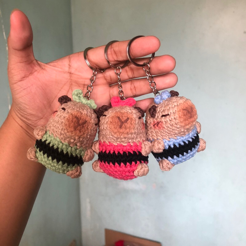 Capybara Power Puff Girls Amigurumi Crochet Keychain | Vitamin Cee ...