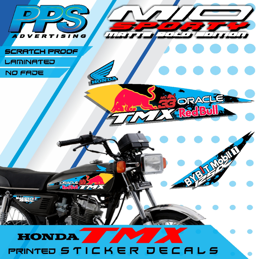 Honda TMX TOR ( Oracle Redbull ) Stock Decals | Shopee Philippines