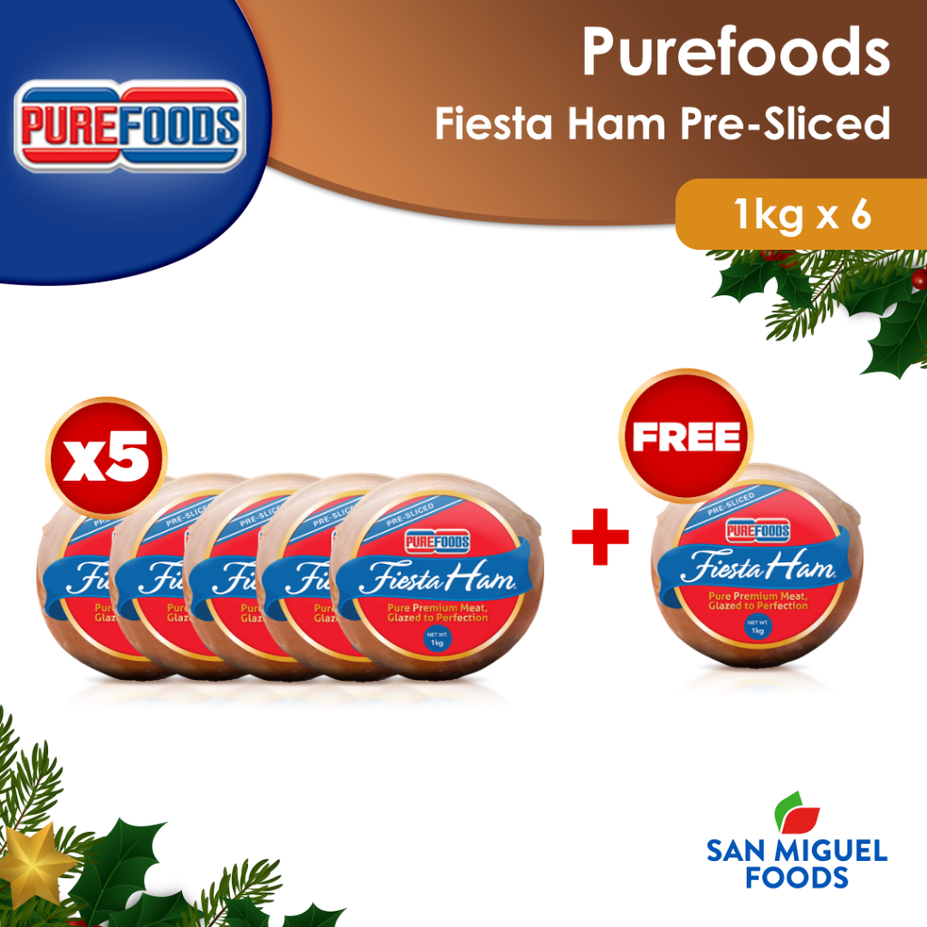 Purefoods Fiesta Ham Pre-Sliced 1KG 5+1 | Shopee Philippines