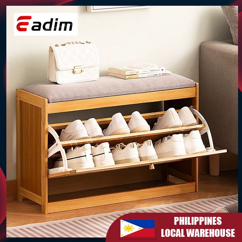 Multi-Layer Shoe Cabinet With Seat Shoe Changing Bench Shoe Storage ...